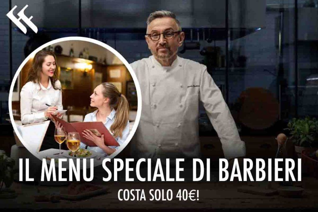 Bruno Barbieri, menu speciale a soli 40€: quando e come accaparrarselo